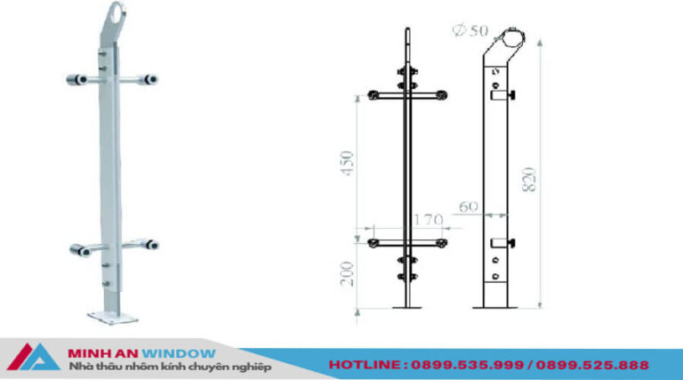 Lan can kính inox 304 mẫu đẹp, giá rẻ, chất lượng phổ biến hiện nay
